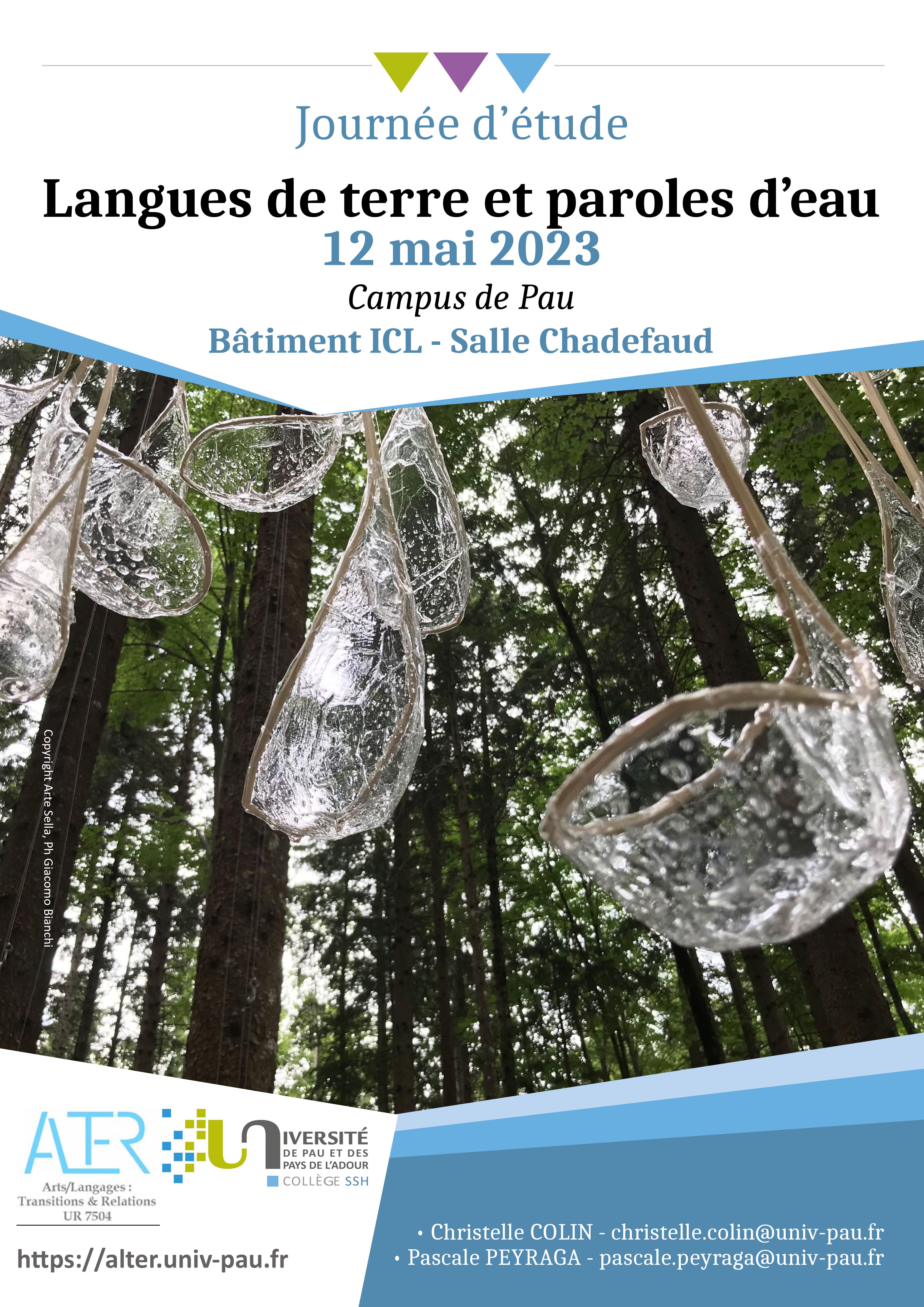 Journée d'études "Langues de terre et paroles d’eau" - ALTER - Arts/Langages : Transitions et ...